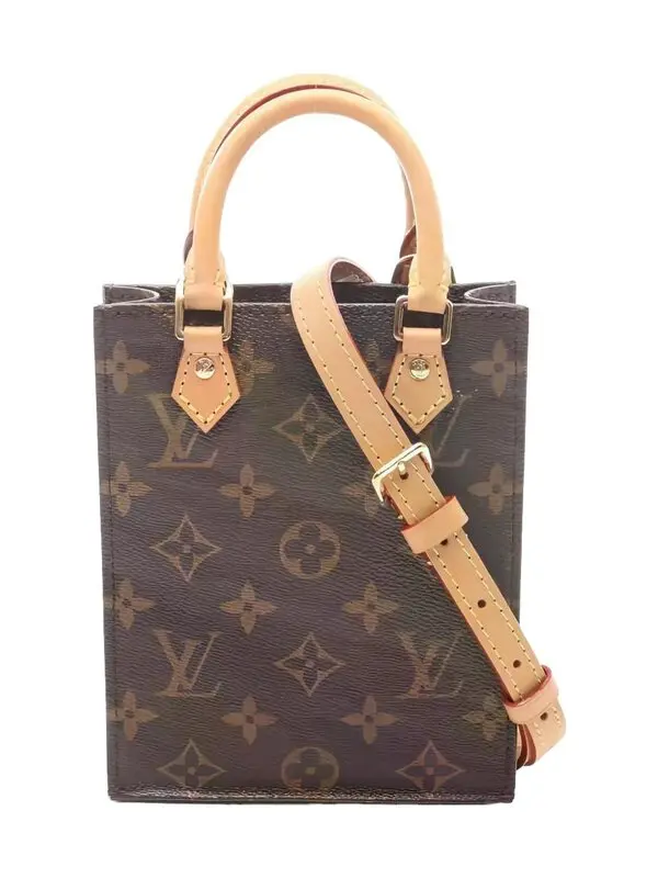 LOUIS VUITTON Petite Sac Plat Monogram Tote - Brown
