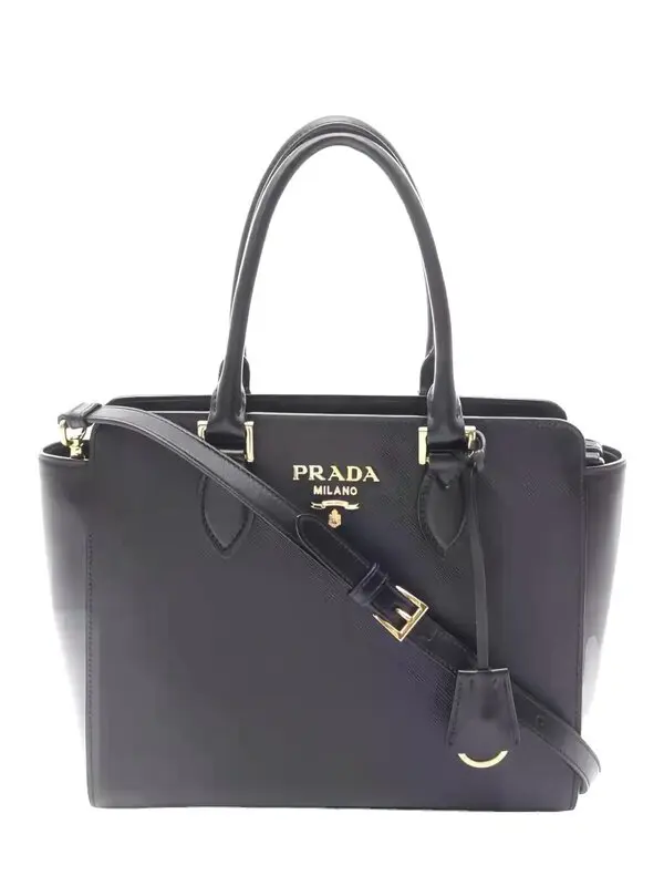 Prada 2010s Saffiano Leather Tote Bag - Black