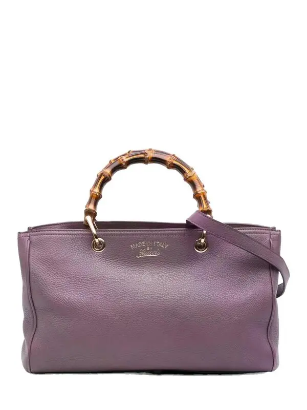 Gucci Bamboo Shopper Satchel - Purple