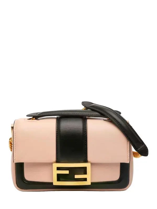 Fendi Apolo Chain Baguette Shoulder Bag - Pink
