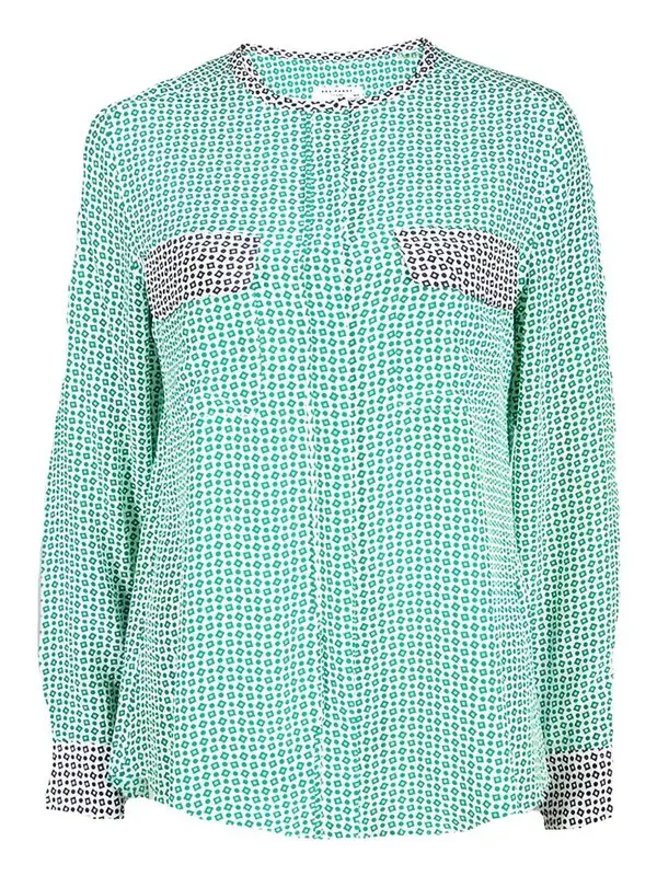 Equipment Abstract-print Silk Blouse - Green