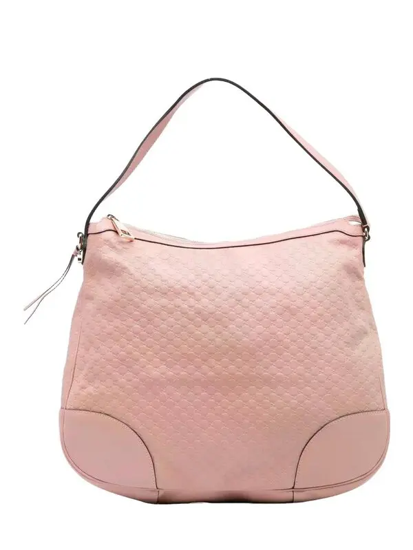 Gucci Large Microssima Bree Shoulder Bag - Pink
