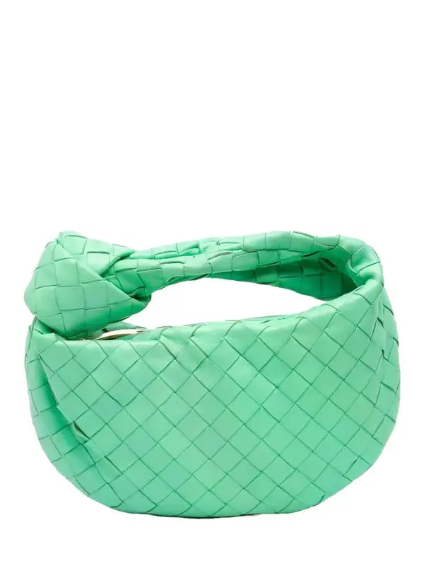 Bottega Veneta Mini Nappa Intrecciato Jodie Hobo Bag - Green
