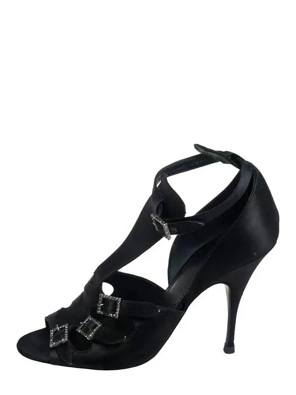 Givenchy Crystal-embellished Strappy Heels - Black