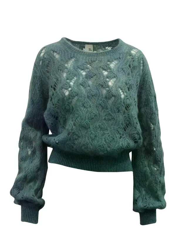 Iris & Ink Crochet-knit Sweater - Blue