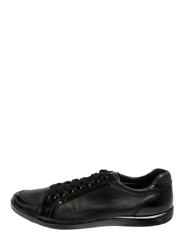 Prada Leather Sneakers - Black