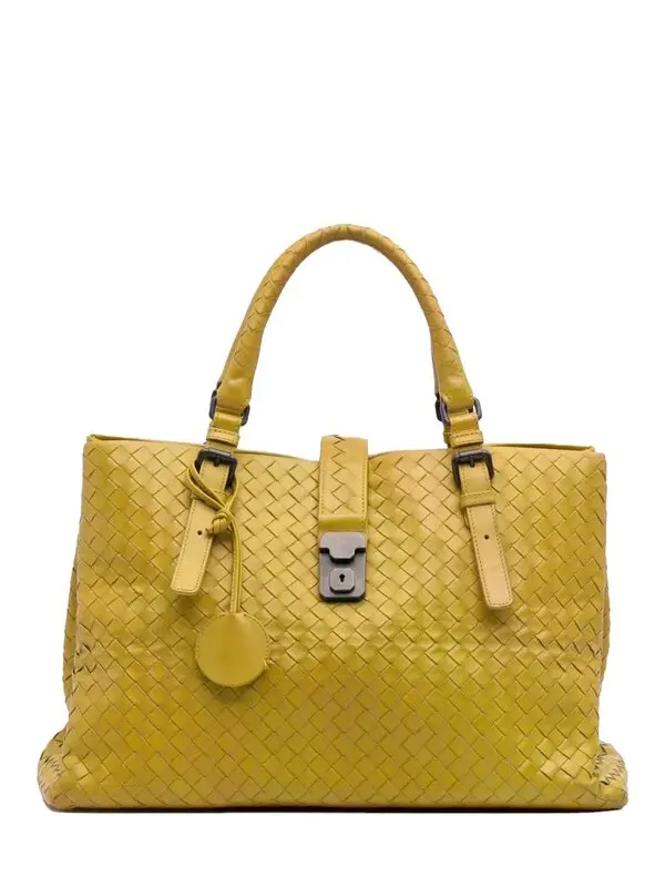 Bottega Veneta Medium Nappa Intrecciato Roma Tote Bag - Yellow
