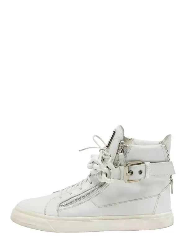 GIUSEPPE ZANOTTI Vintage Zip High-top Sneakers - White