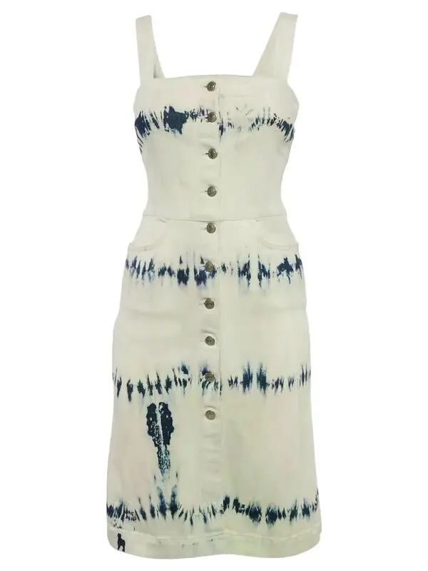 Stella McCartney Tie-dye Button-front Dress - White