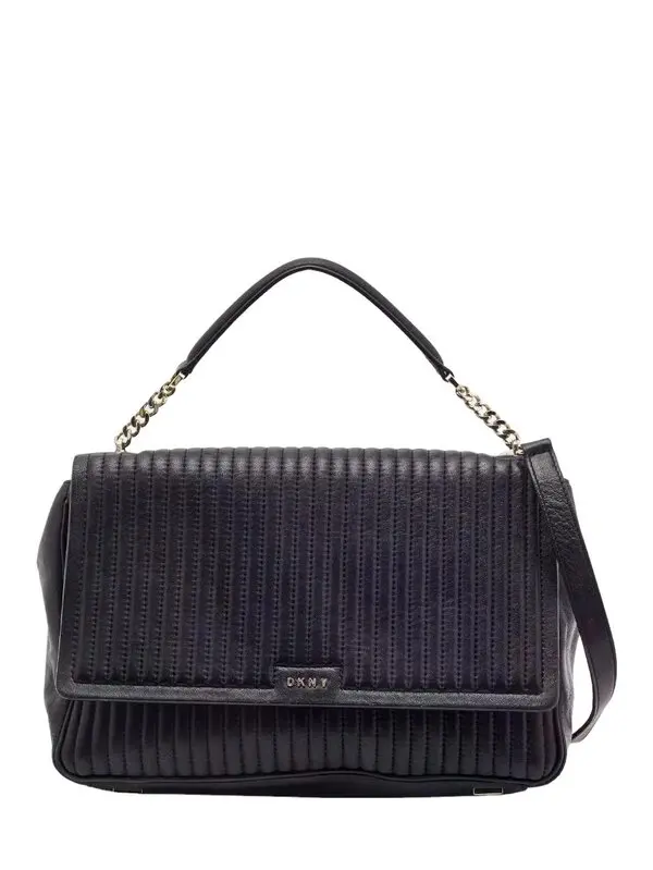Dkny Quilted Leather Shoulder Bag - Black