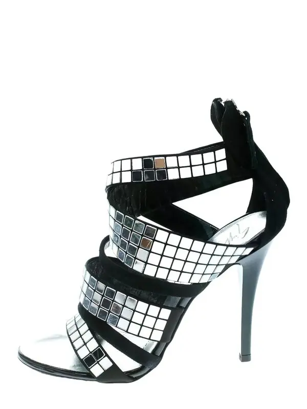 GIUSEPPE ZANOTTI 110mm Mirror-embellished Sandals - Silver