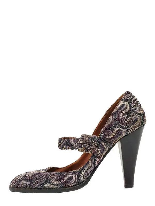 Missoni 110mm Leather Heeled Pumps - Blue