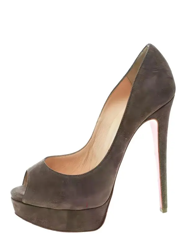 CHRISTIAN LOUBOUTIN 140mm Lady Peep Platform Pumps - Brown