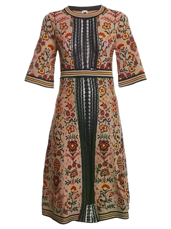Missoni Floral-pattern Midi Dress - Brown