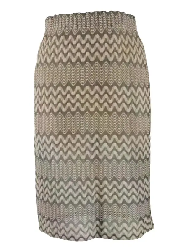 Missoni Zig-zag Pencil Skirt - Brown