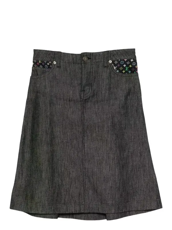 LOUIS VUITTON 2009 Denim Skirt - Grey
