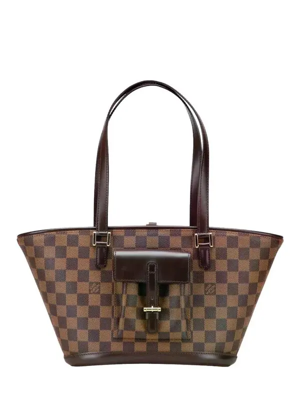 LOUIS VUITTON Damier Ebene Manosque Pm Shoulder Bag - Brown