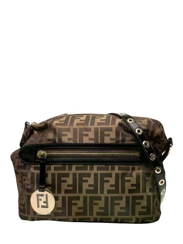 Fendi 2000-2010 Zucca Canvas Crossbody Bag - Brown