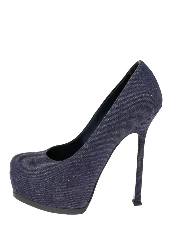 Saint Laurent 140mm Denim Pumps - Blue