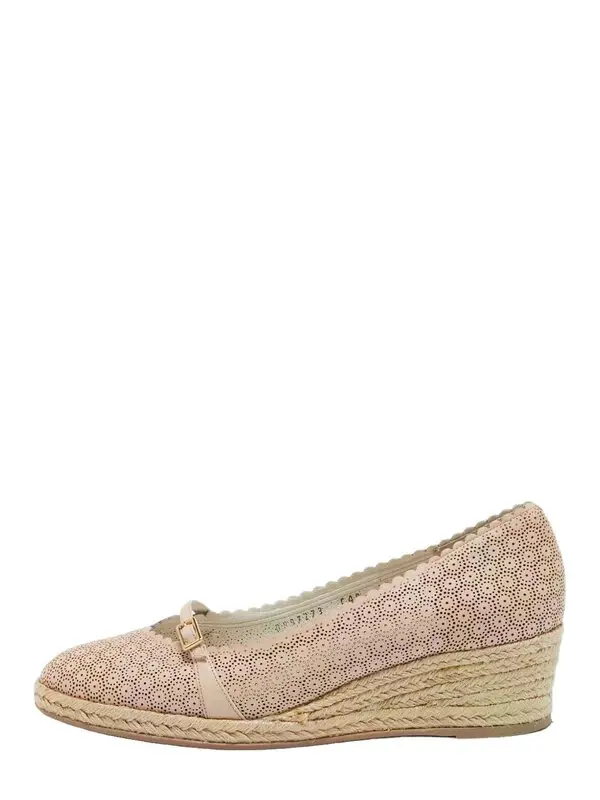 FERRAGAMO 50mm Perforated Espadrilles - Neutrals