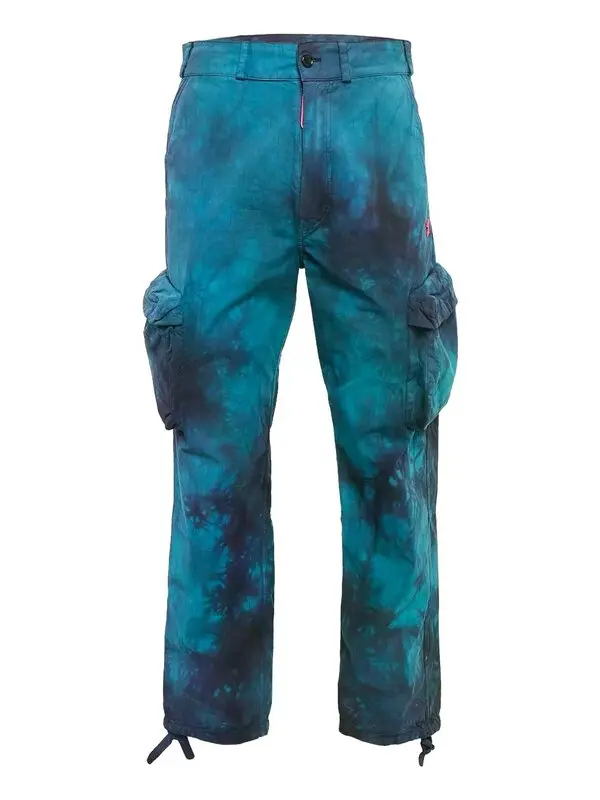 Off-White Tie-dye Cargo Trousers - Blue