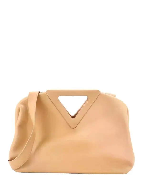 Bottega Veneta Point Leather Medium Shoulder Bag - Neutrals