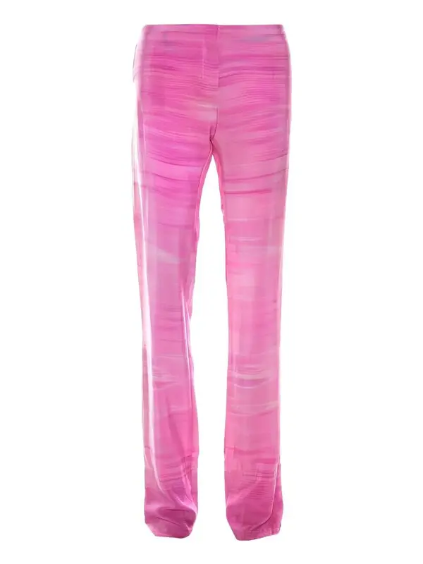 Fendi Striped Silk Trousers - Pink