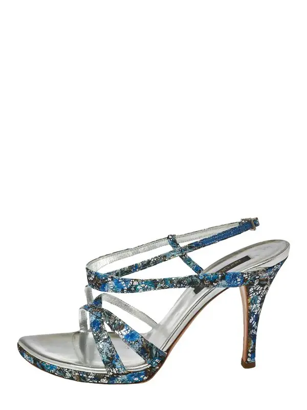 SERGIO ROSSI 2023 105mm Glitter Sandals - Blue