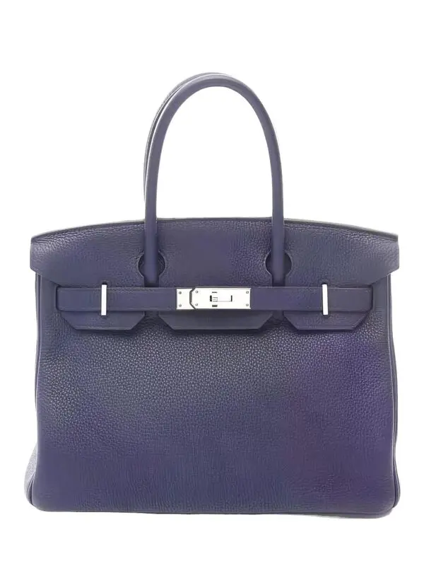 Hermès Birkin 30 Silver-hardware Tote Bag - Blue