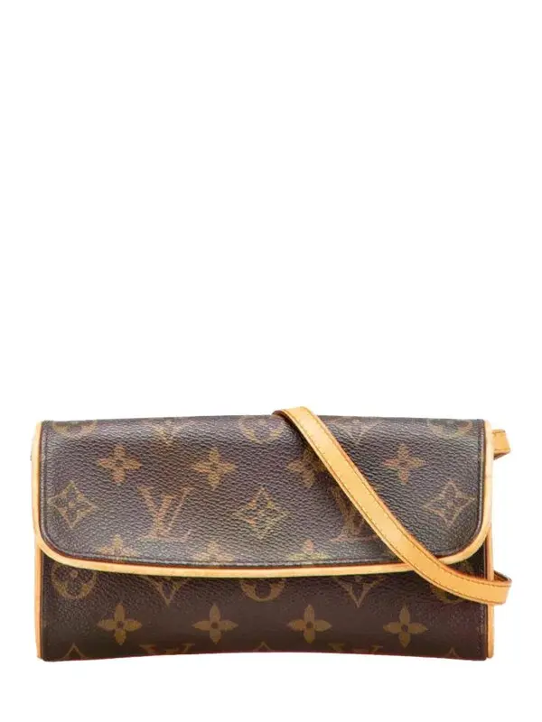 LOUIS VUITTON 1999 Monogram Pochette Twin Pm - Brown