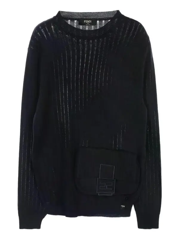 Fendi 2010s Virgin-wool Jumper - Blue