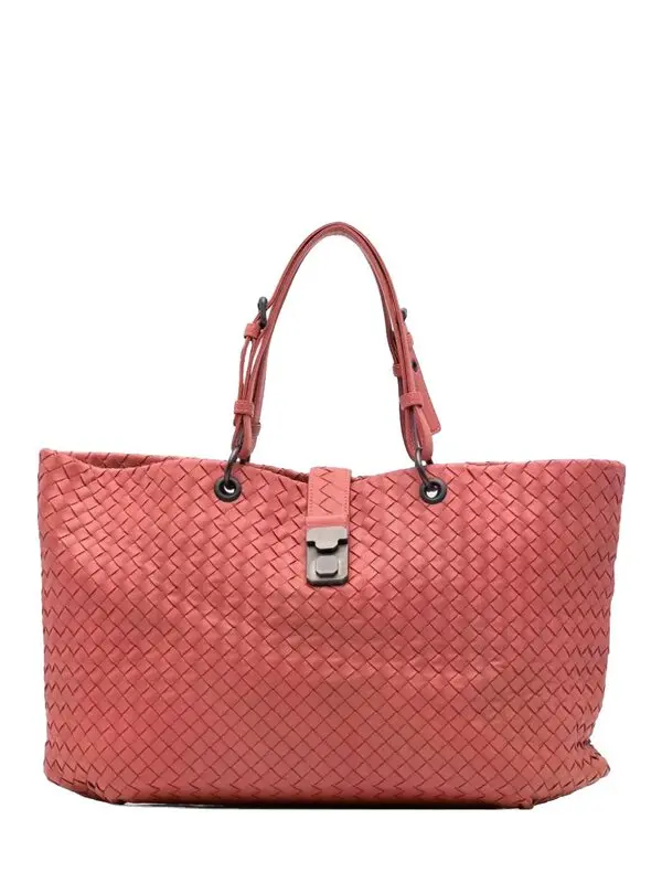 Bottega Veneta Nappa Intrecciato Capri Tote Bag - Red