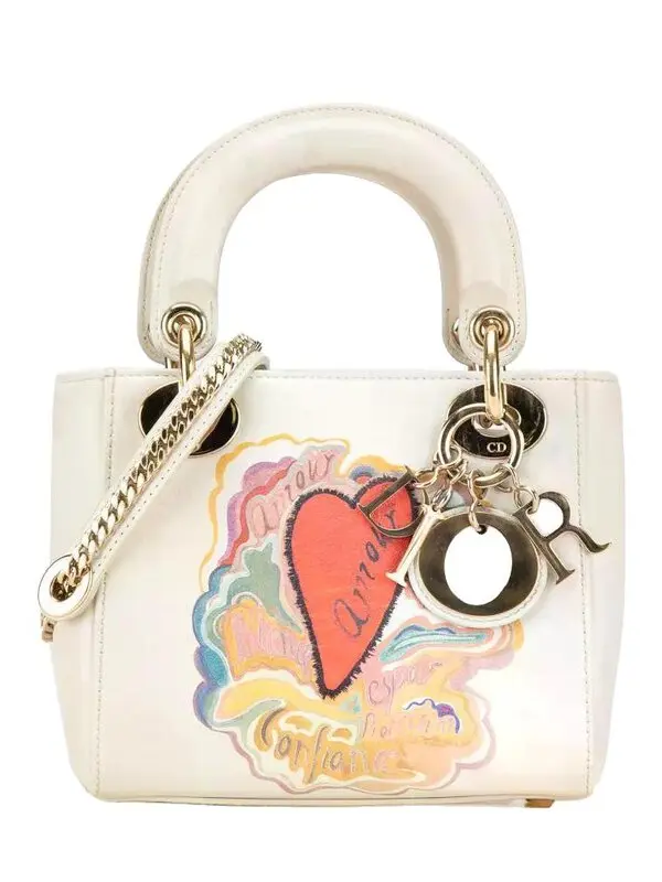 Dior Pre-owned 2018 Niki De Saint Phalle Mini Dioramour Lady Satchel - White