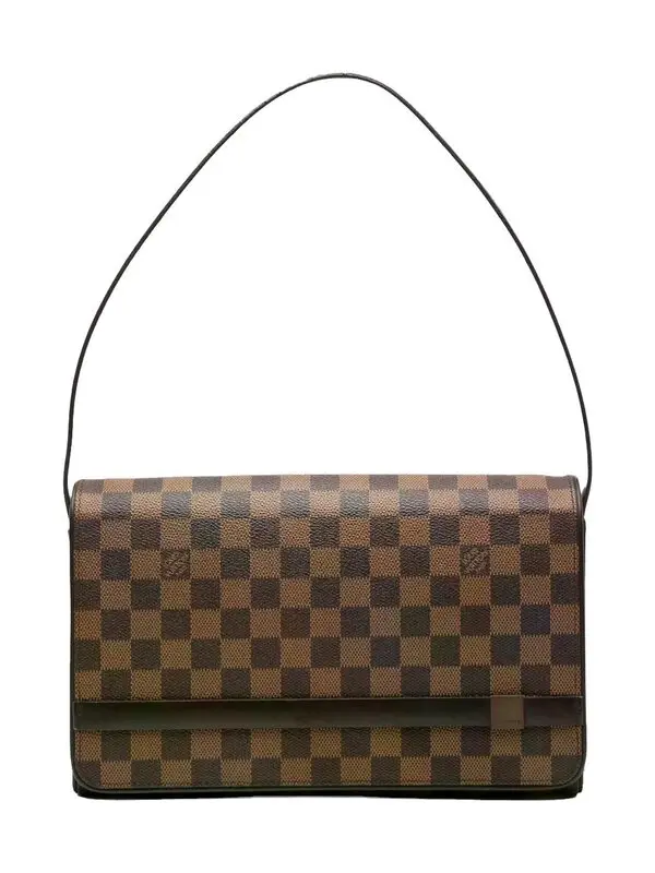 LOUIS VUITTON 2003 Damier Ebene Tribeca Long Shoulder Bag - Brown