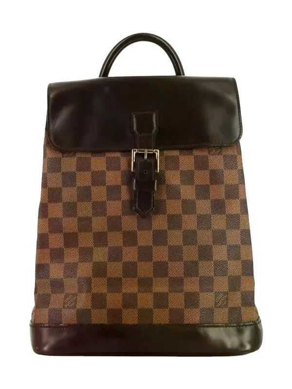 LOUIS VUITTON Damier Ebene Soho Backpack - Brown