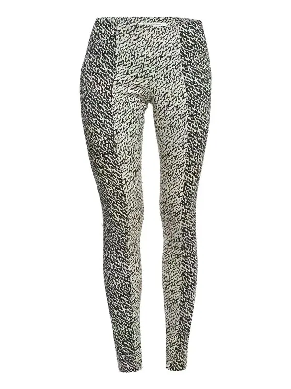 Diane Von Furstenberg Vintage Abstract-print Trousers - Black