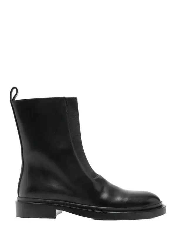 JIL SANDER Chunky Leather Boots - Black