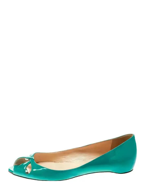 CHRISTIAN LOUBOUTIN Un Voilier Ballet Flats - Green
