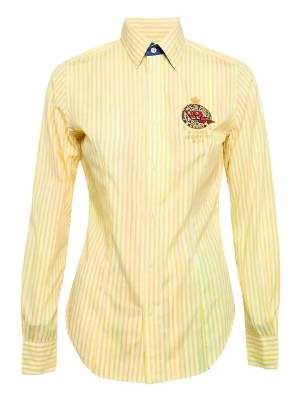 Polo Ralph Lauren Striped Embroidered Shirt - Yellow