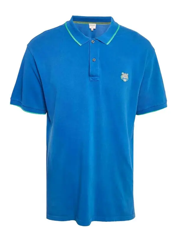 Kenzo 2024 Tiger-head Polo Shirt - Blue