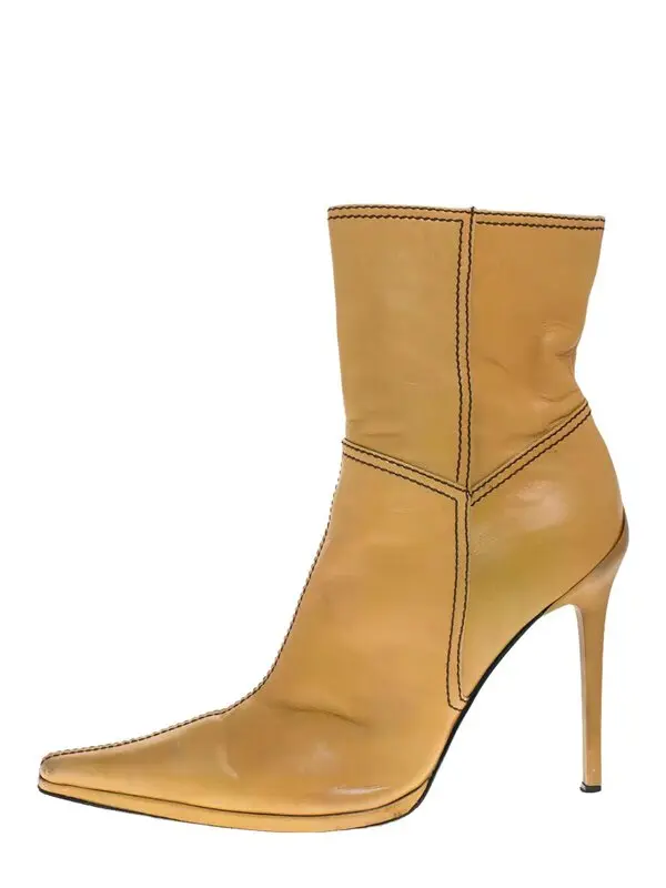 Casadei 105mm Leather Ankle Boots - Neutrals