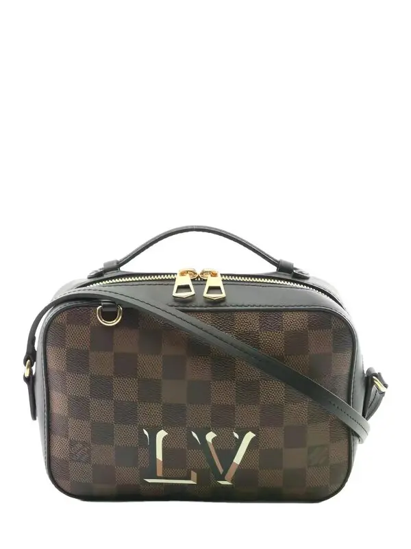 LOUIS VUITTON Damier Ebene Santa Monica Shoulder Bag - Brown