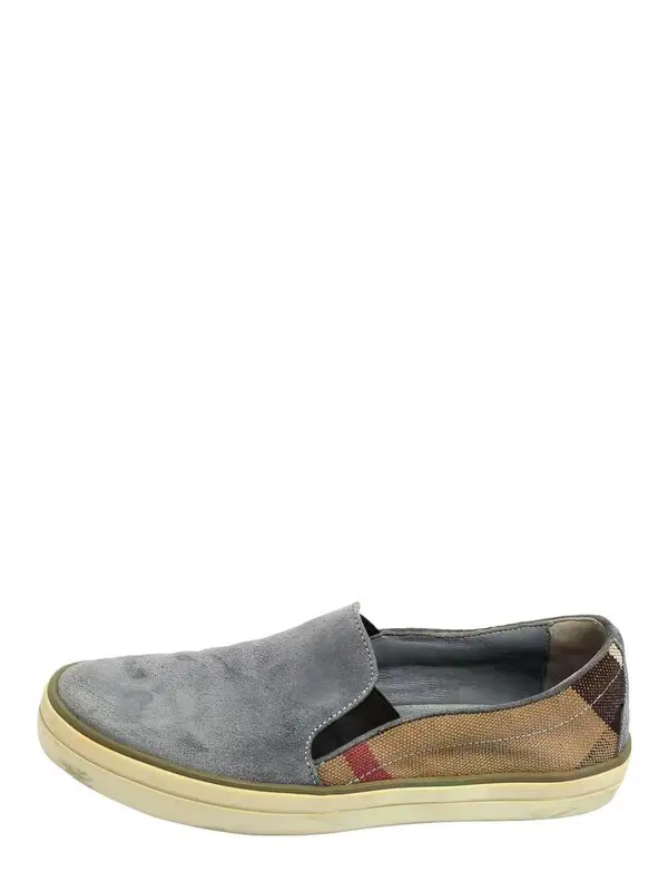 Burberry Suede Slip-on Sneakers - Blue