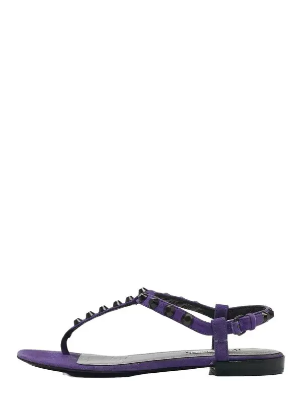 Balenciaga Studded Suede Sandals - Purple