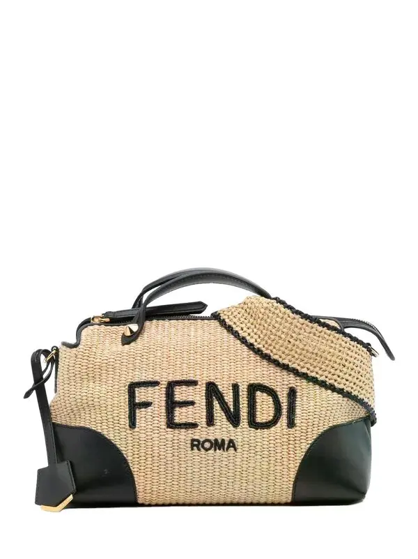 Fendi Raffia The Way Satchel - Brown