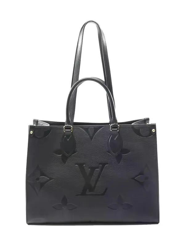 LOUIS VUITTON Monogram Embossed Tote Bag - Black
