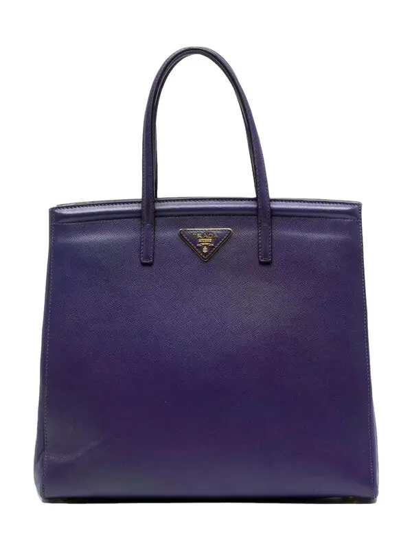 Prada Saffiano Lux Satchel - Purple