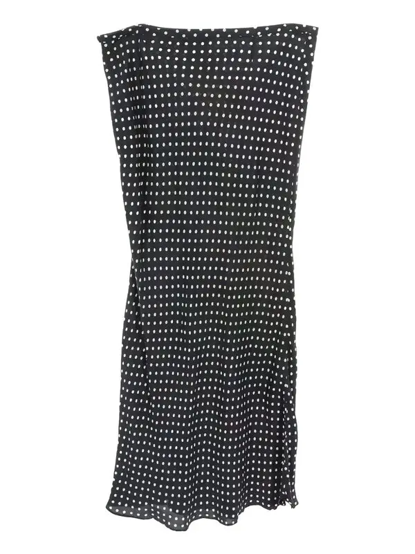 Celine Polka-dot Silk Skirt - Black