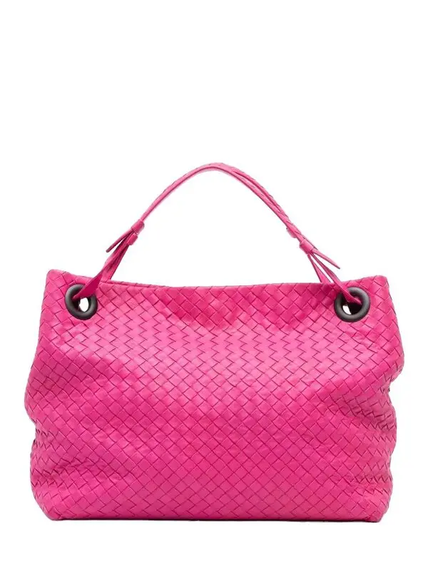 Bottega Veneta Medium Nappa Intrecciato Bella Tote Bag - Pink
