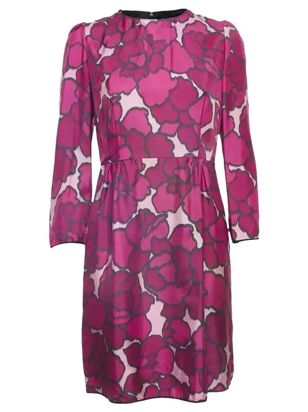 Marc Jacobs Floral-print Silk Midi Dress - Pink